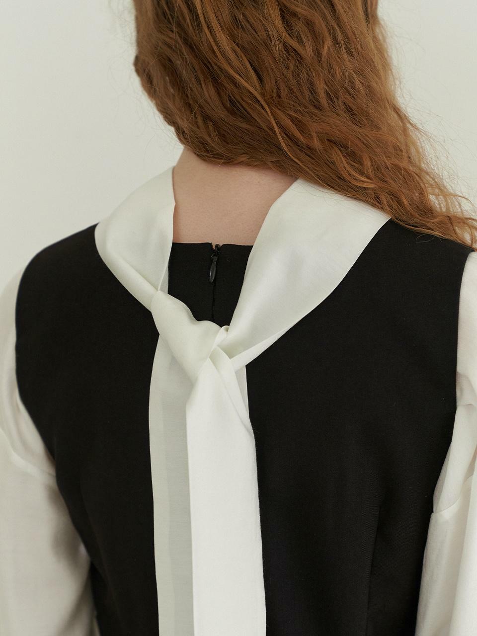 2.14 Two-way scarf blouse (Ivory) - 하고