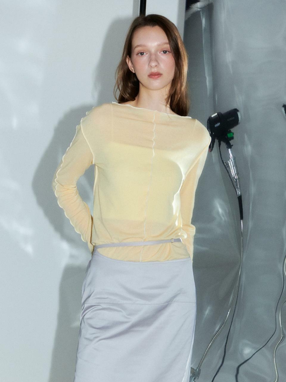 Soft wave Tee (3colors)_Lemon - 하고(HAGO)