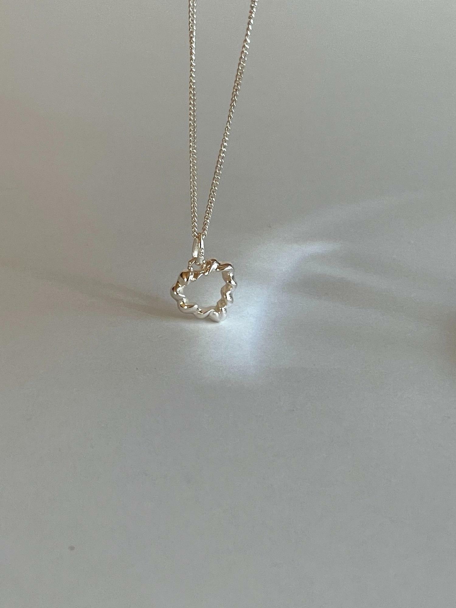 kink heart silver necklace - HAGO(하고)