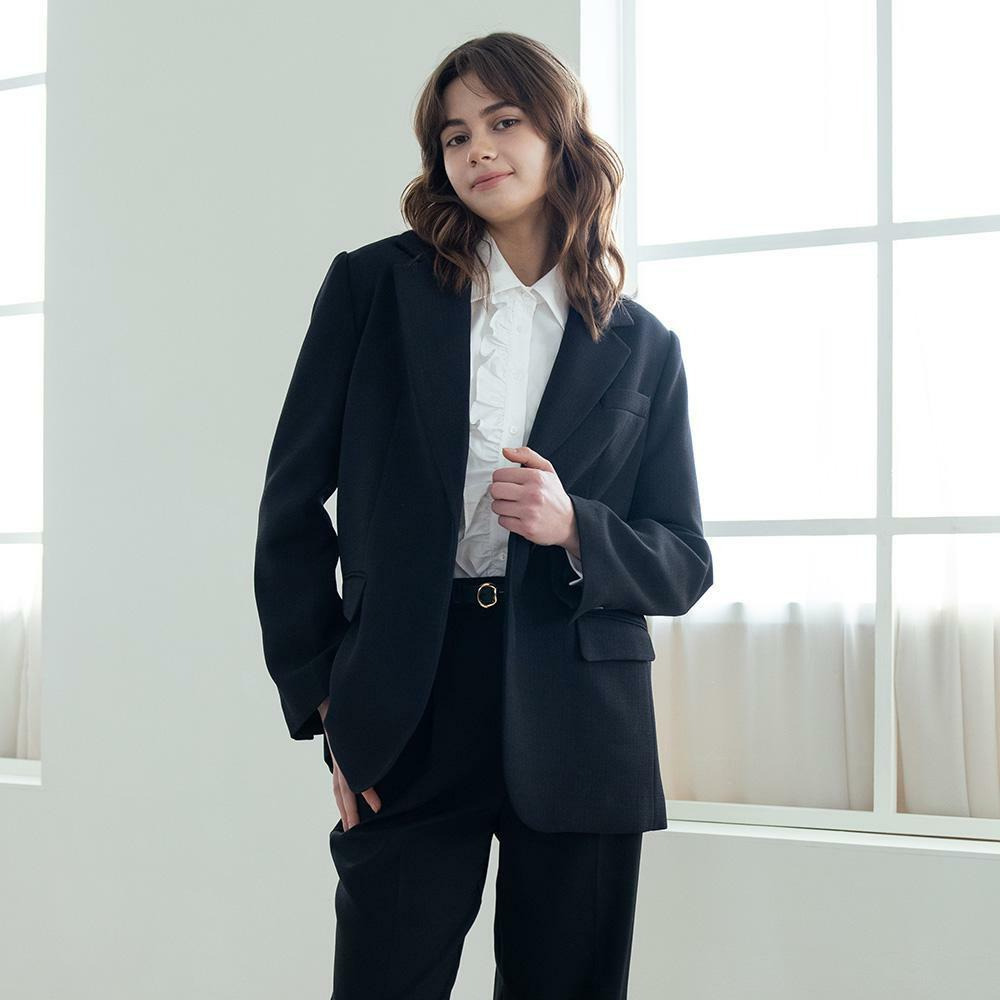 WED_Triple button jacket_BLACK - HAGO(하고)