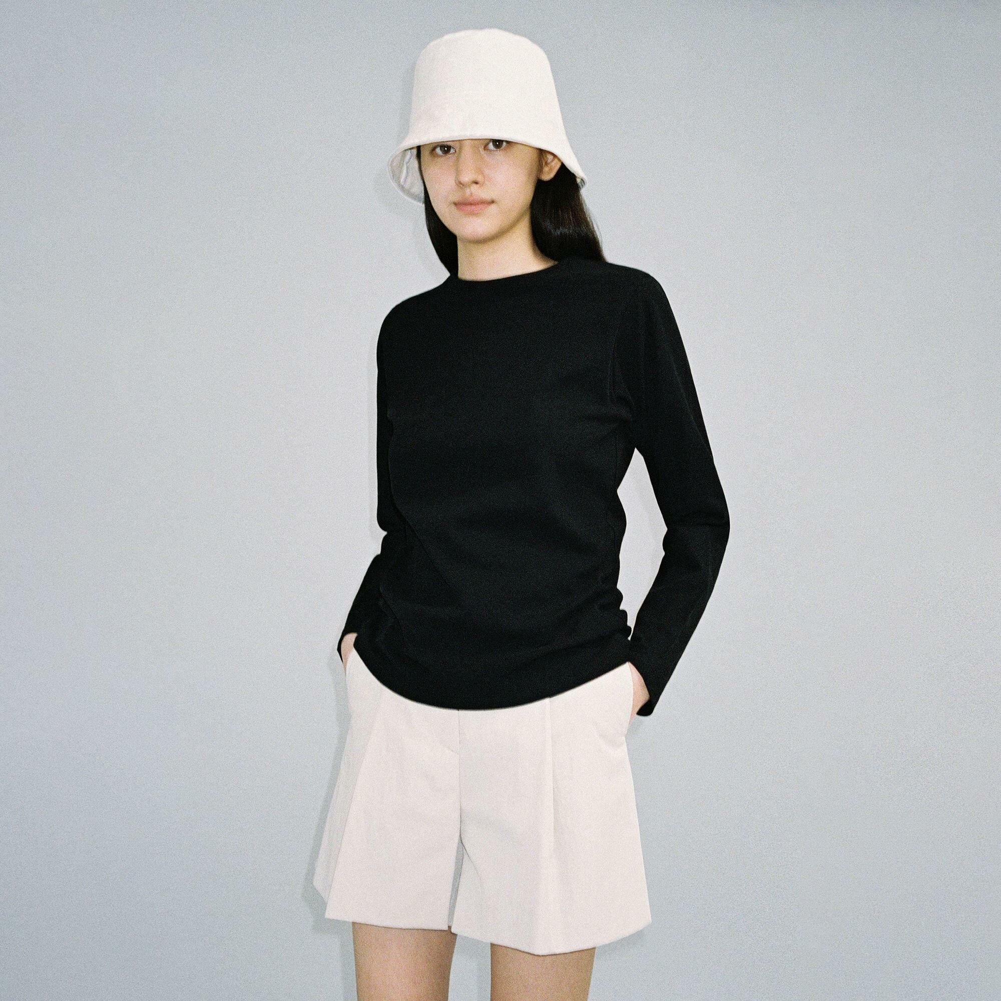 Rib basic tee (black) - HAGO(하고)