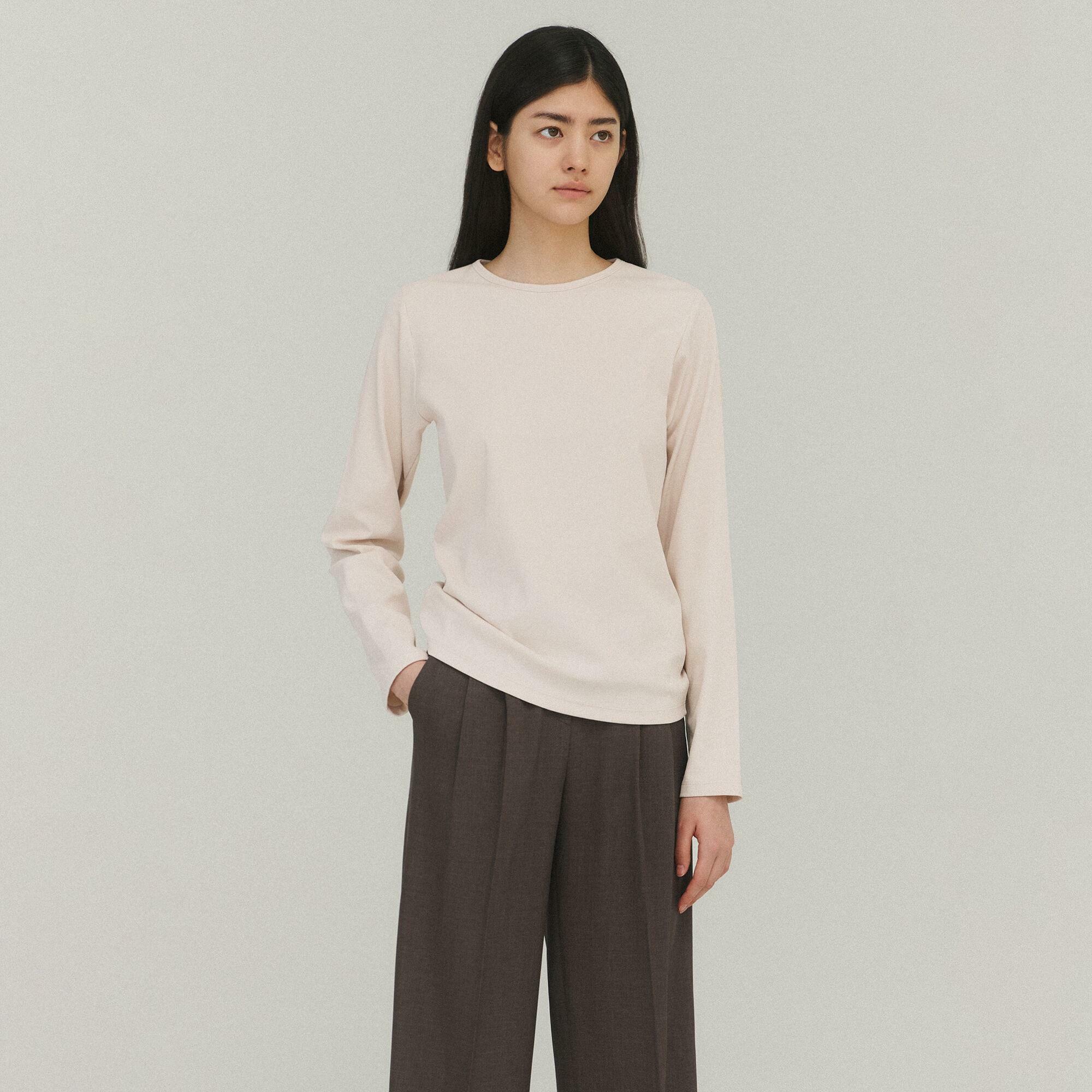 Rib basic tee (Pink beige) - HAGO(하고)