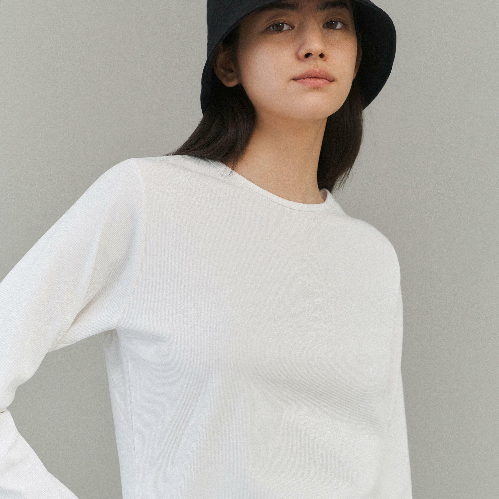 Rib basic tee (White) - HAGO(하고)