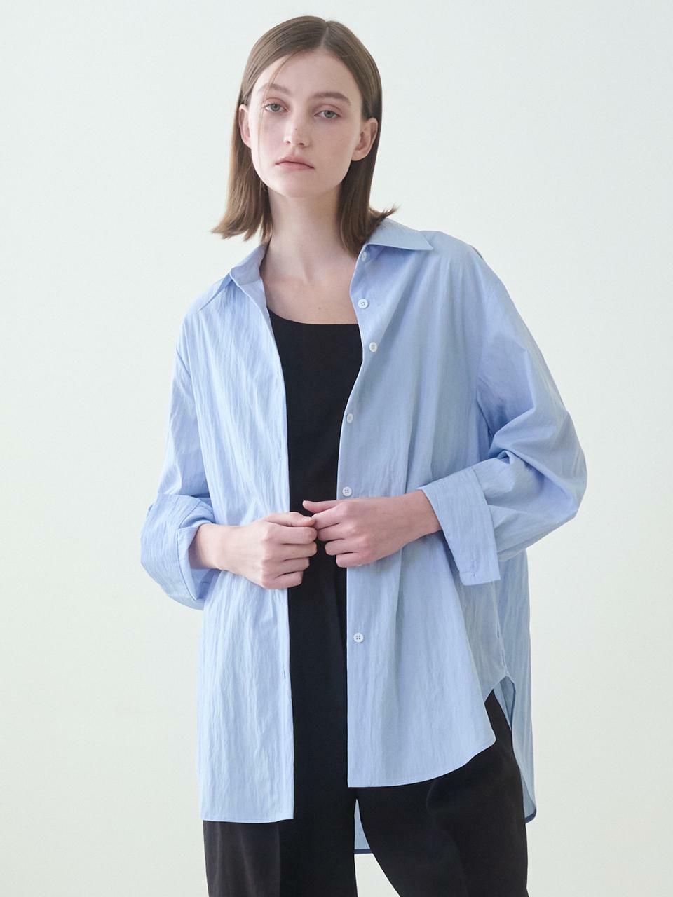 Standard Boy Fit Shirts - Sky Blue - HAGO(하고)