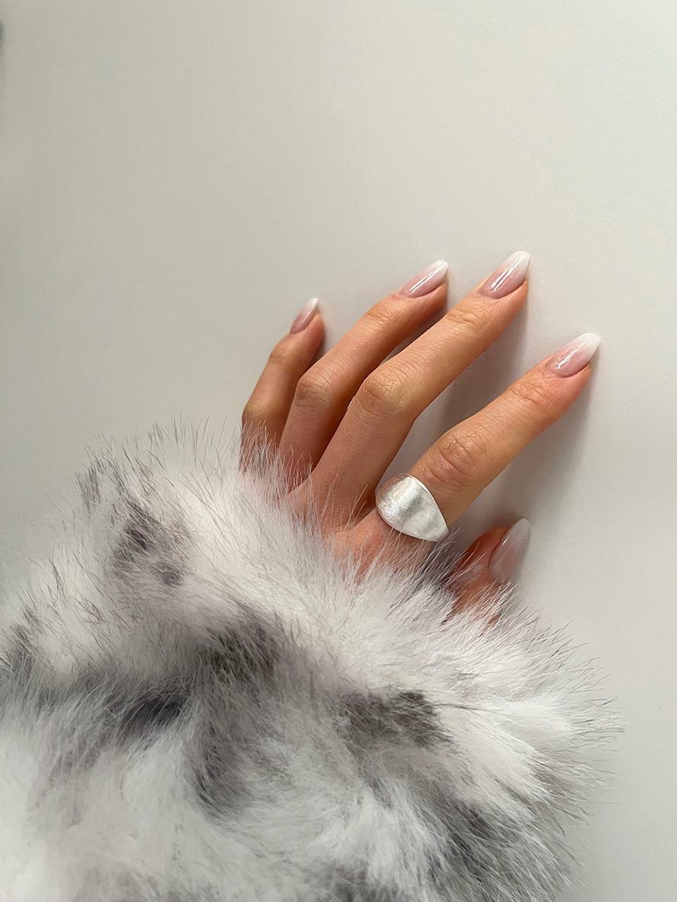 [92.5 silver] Matt volume ring - HAGO(하고)