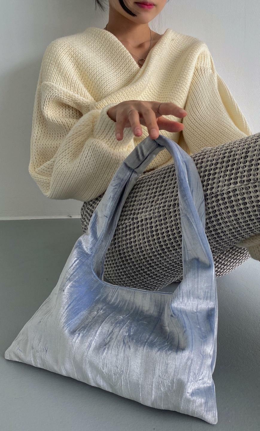 velvet wrinkle bag - skyblue - HAGO(하고)