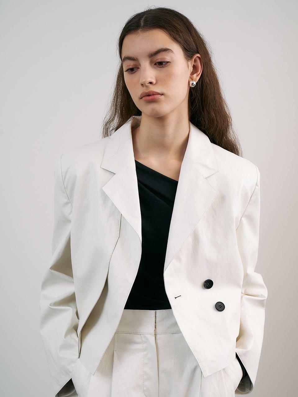 Leather Double Jacket - HAGO(하고)