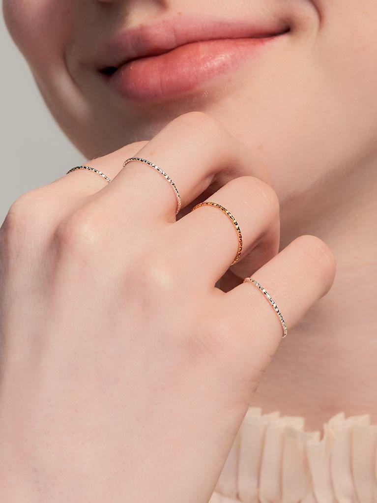 [수지,태연,김서형,김소연,안지영,오하영 착용]twinkle layered 3set ring - HAGO(하고)
