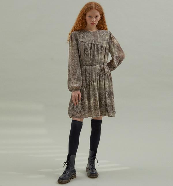 Sunday Chiffon One-Piece Black - 하고