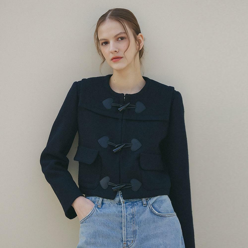 TOGGLE POINT TWEED JACKET_NAVY - HAGO(하고)