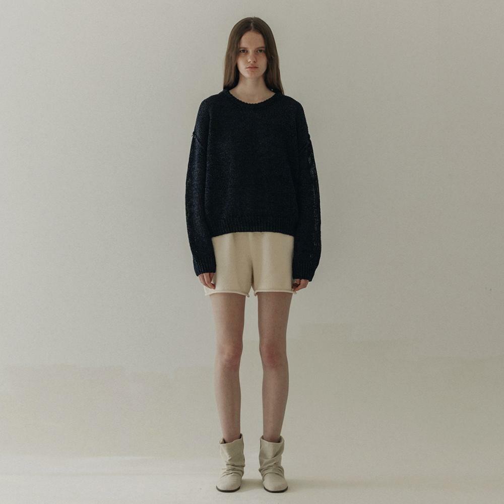 round bamboo knit (navy) - HAGO(하고)