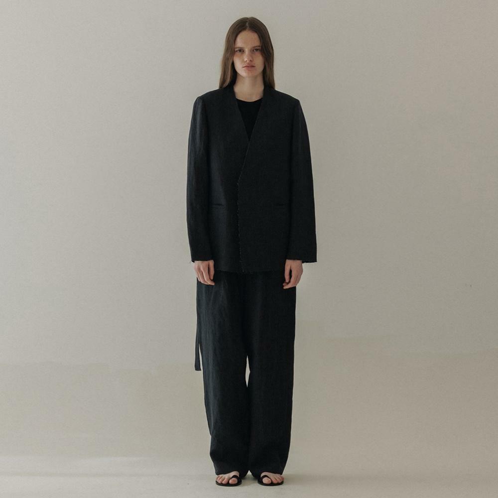 natural linen jacket (vintage navy) - 하고(HAGO)