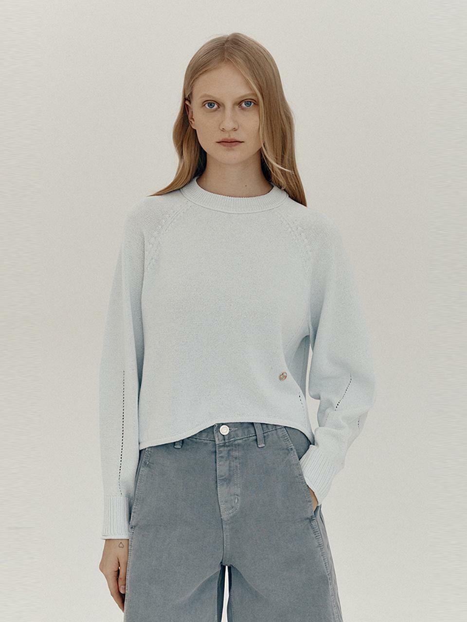 Cotton Round Knit_SKY BLUE - HAGO(하고)