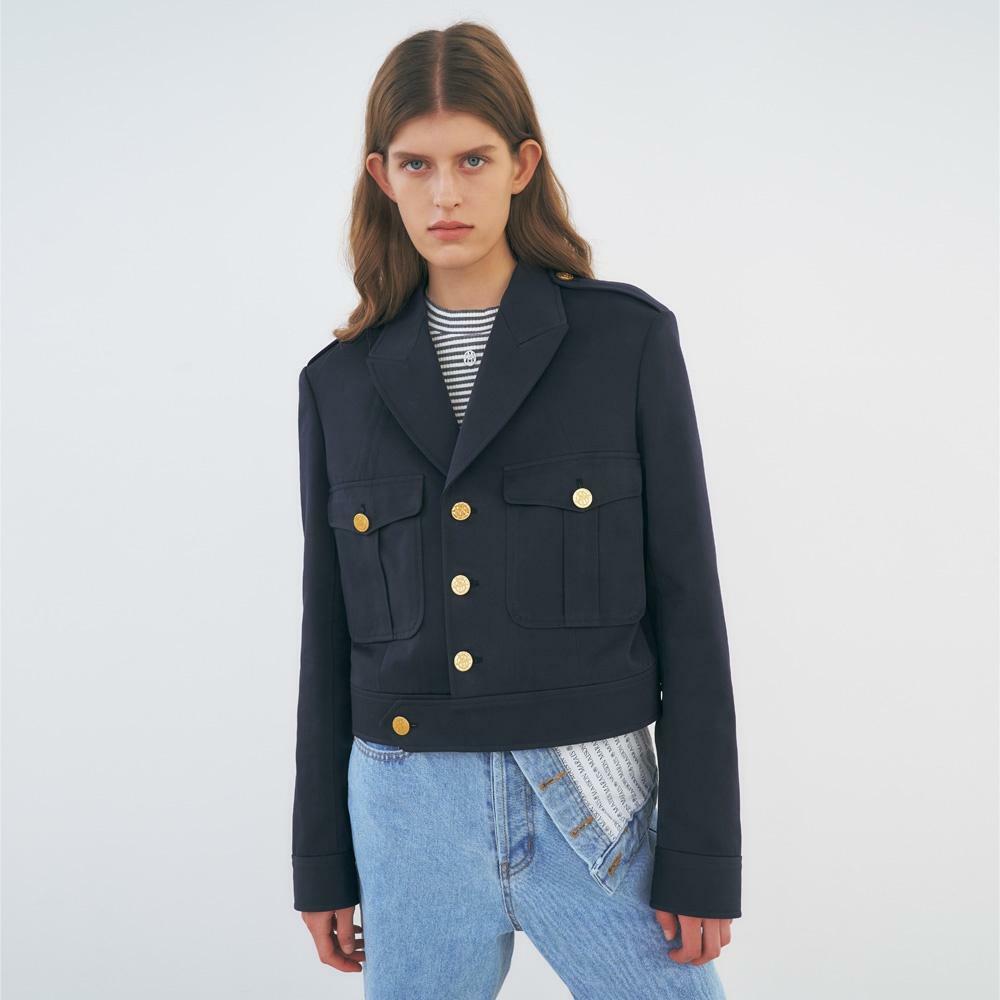 [시즌오프]Military Jacket, Navy - 하고(HAGO)