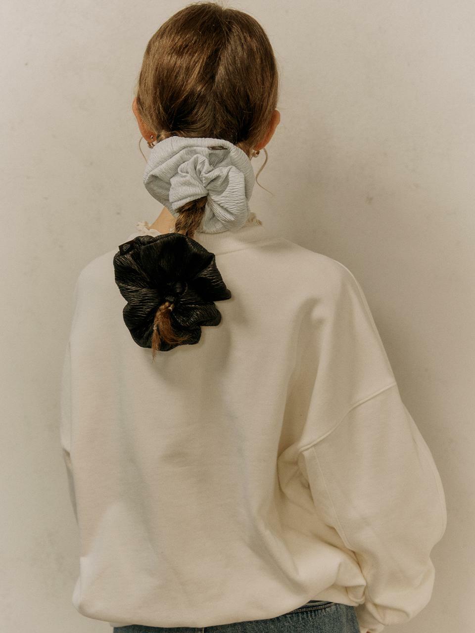 CRINKLE SCRUNCHIE SET_STRONG BLACK - HAGO(하고)