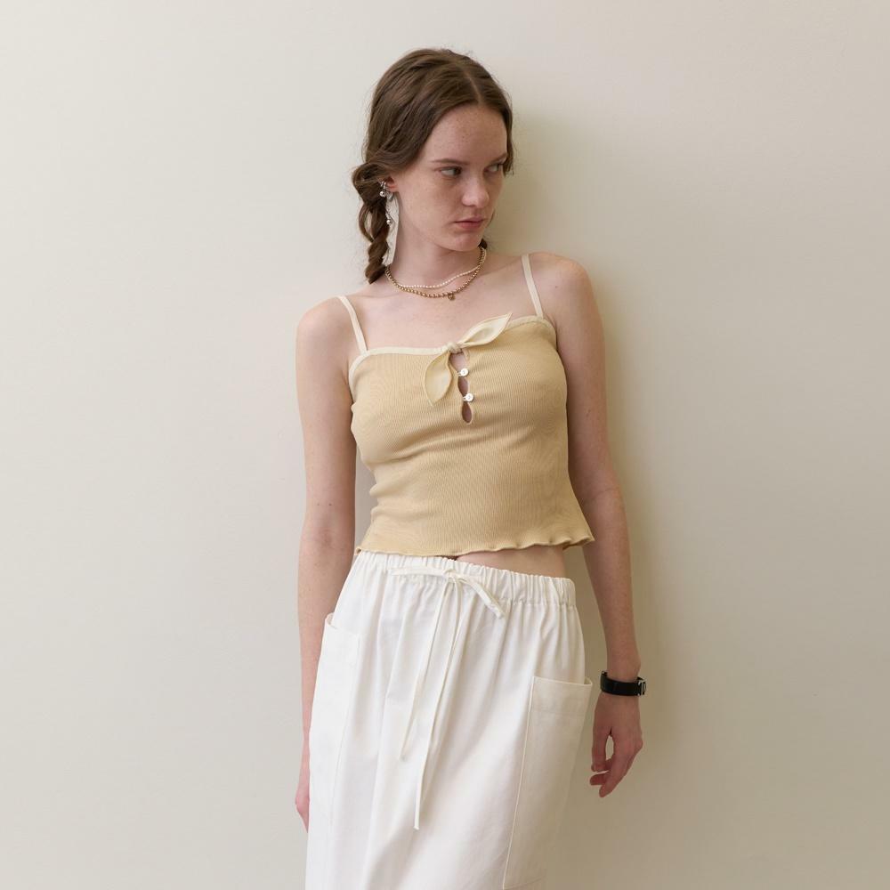 23 Summer_ Custard Ribbon Sleeveless - HAGO(하고)