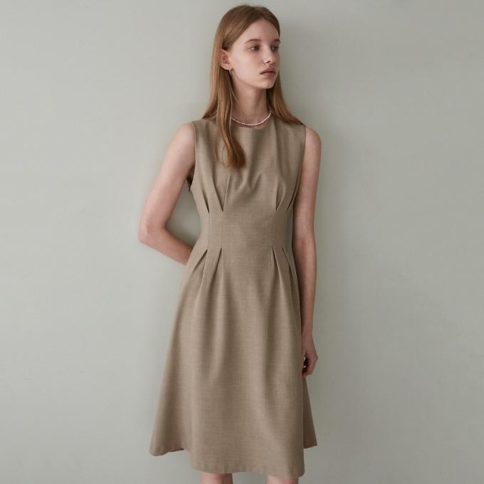 PLEATE MIDI STRING OPS_BROWN - HAGO(하고)