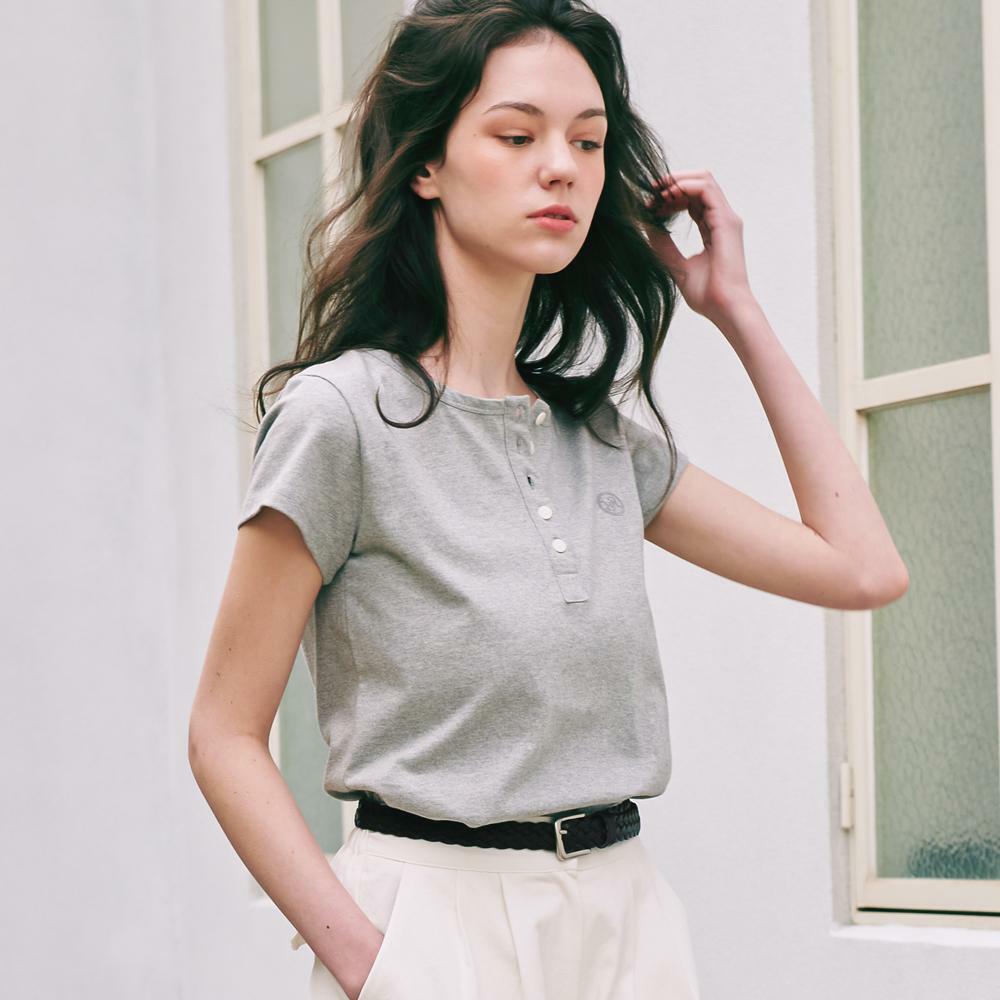 HENRYNECK HALF T-SHIRT GREY - HAGO(하고)