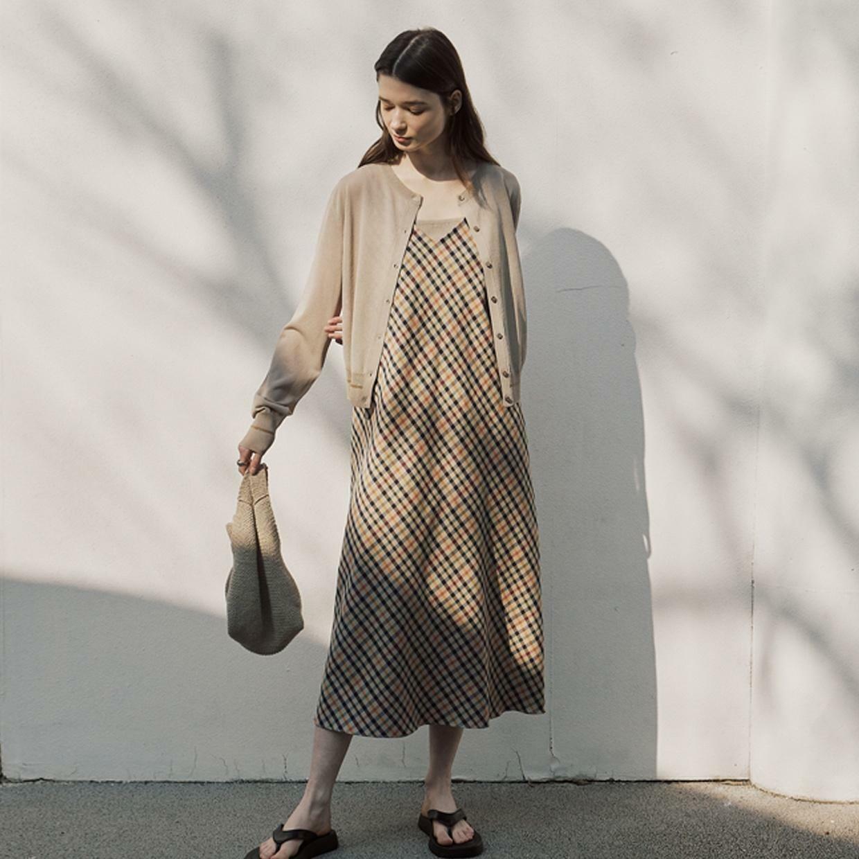 Multi Check Dress - 하고(HAGO)