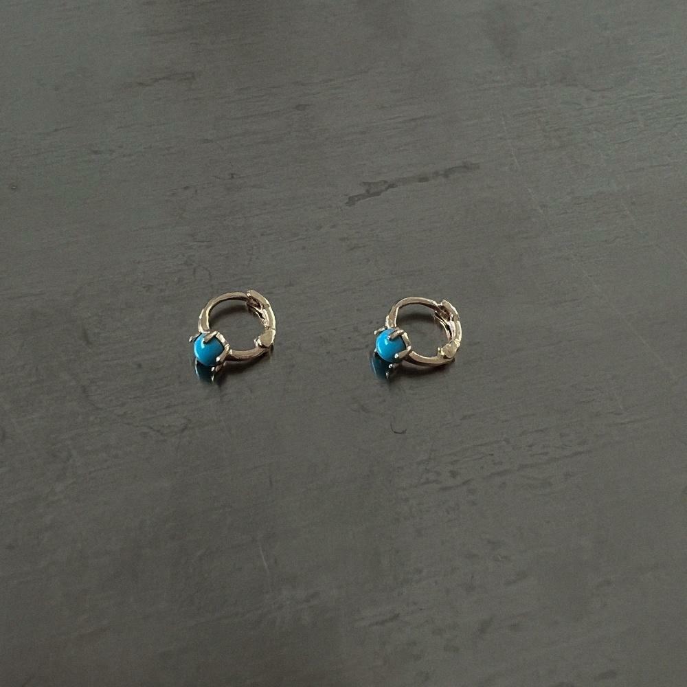 [14K GOLD] TURQUOISE RING EARRING AE223013 - HAGO(하고)