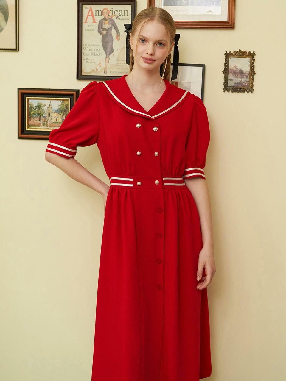 RED SAILOR DRESS - 하고