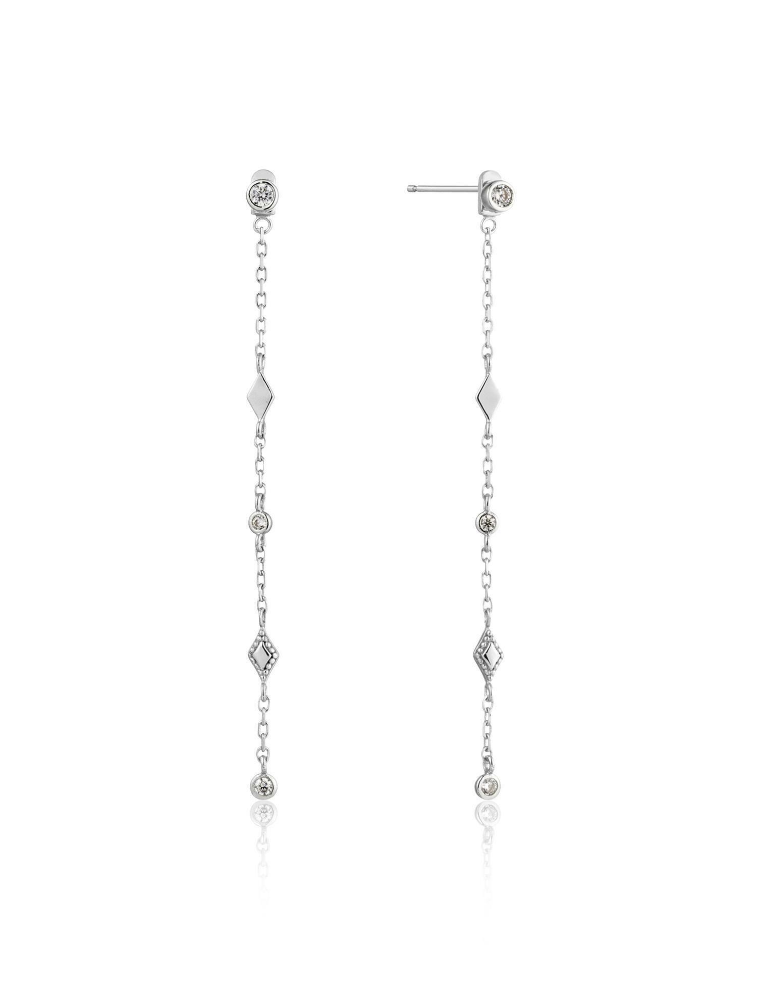 보헤미안 쉬머 체인드롭 925 실버 귀걸이 E016-06H - HAGO(하고)