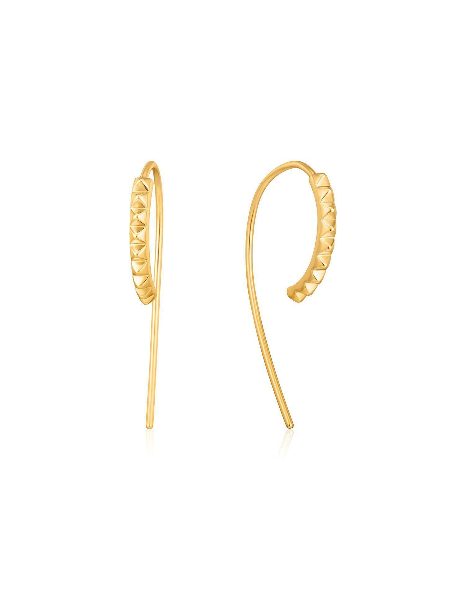 스파이크 솔리드 후크스루 드롭 925 실버 귀걸이 E025-03G - HAGO(하고)