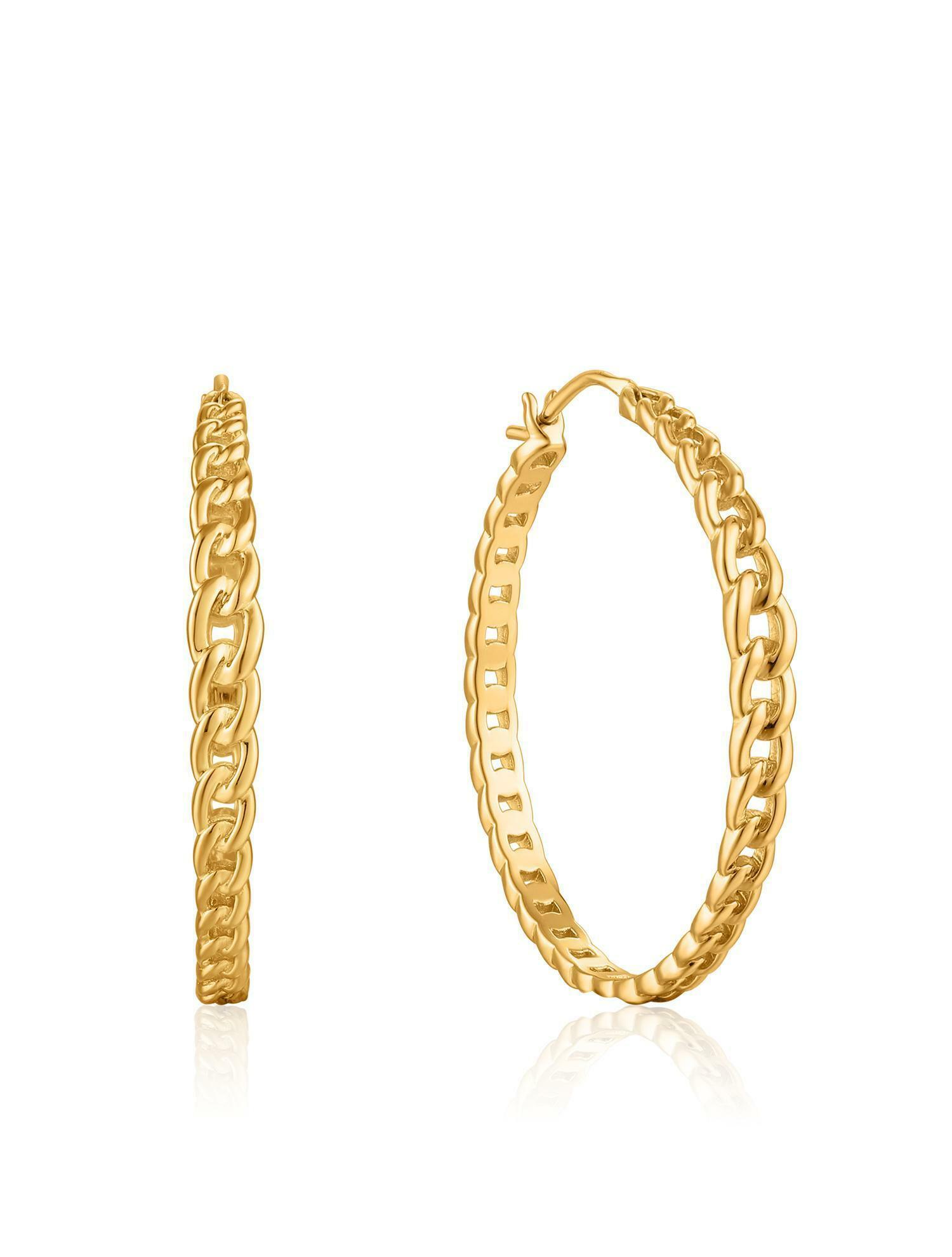 커브원터치 후프 링 925 실버 귀걸이 E021-06G - HAGO(하고)