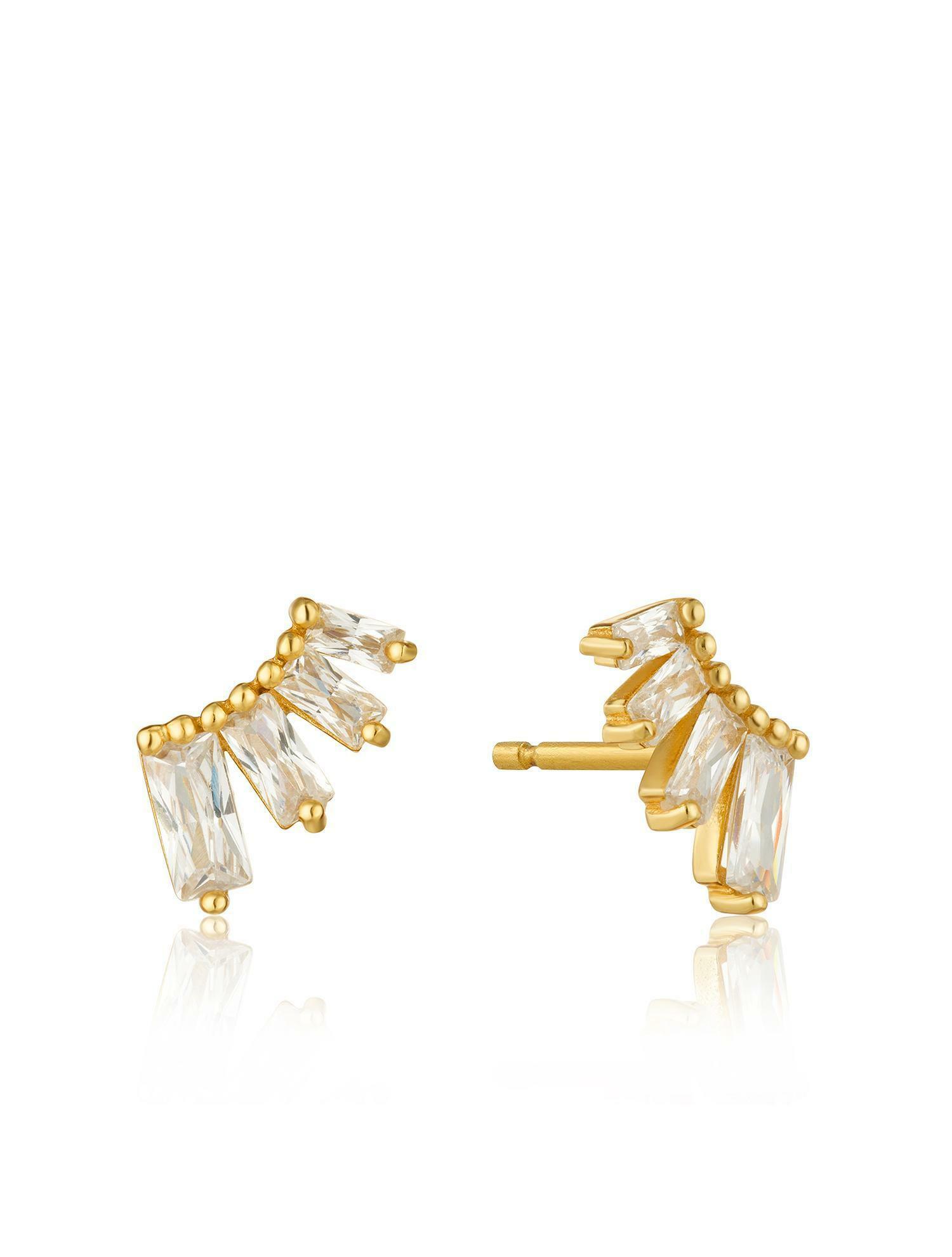 글로우 스톤바 스터드 925 실버 귀걸이 E018-04G - 하고(HAGO)