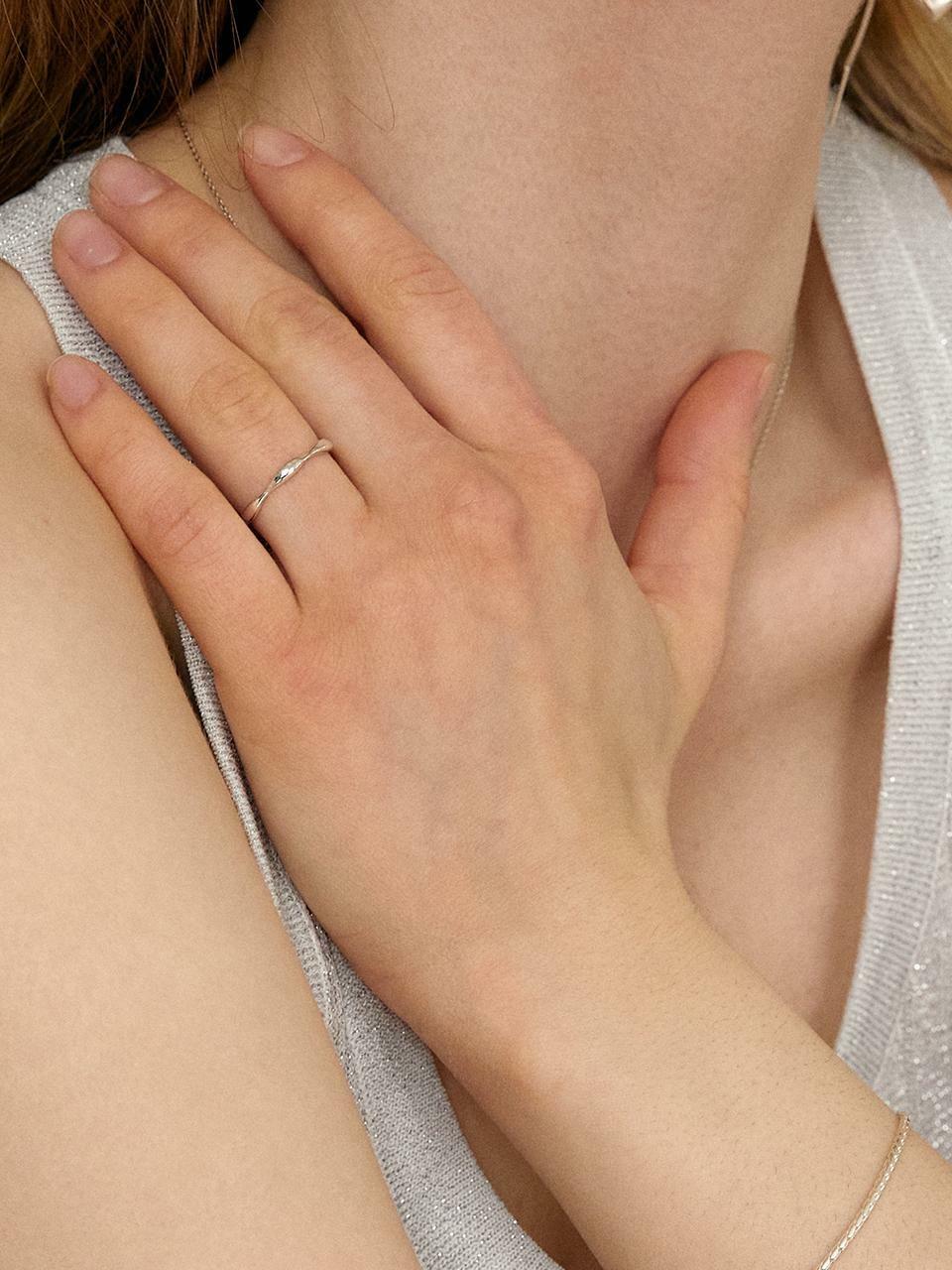 [silver925]slim wave ring - HAGO(하고)