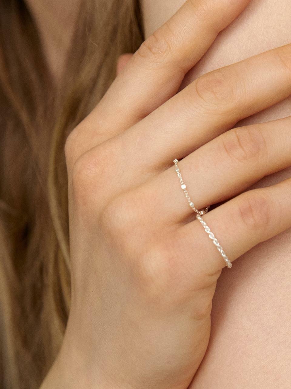 2SET [silver925]elfin layered ring - HAGO(하고)