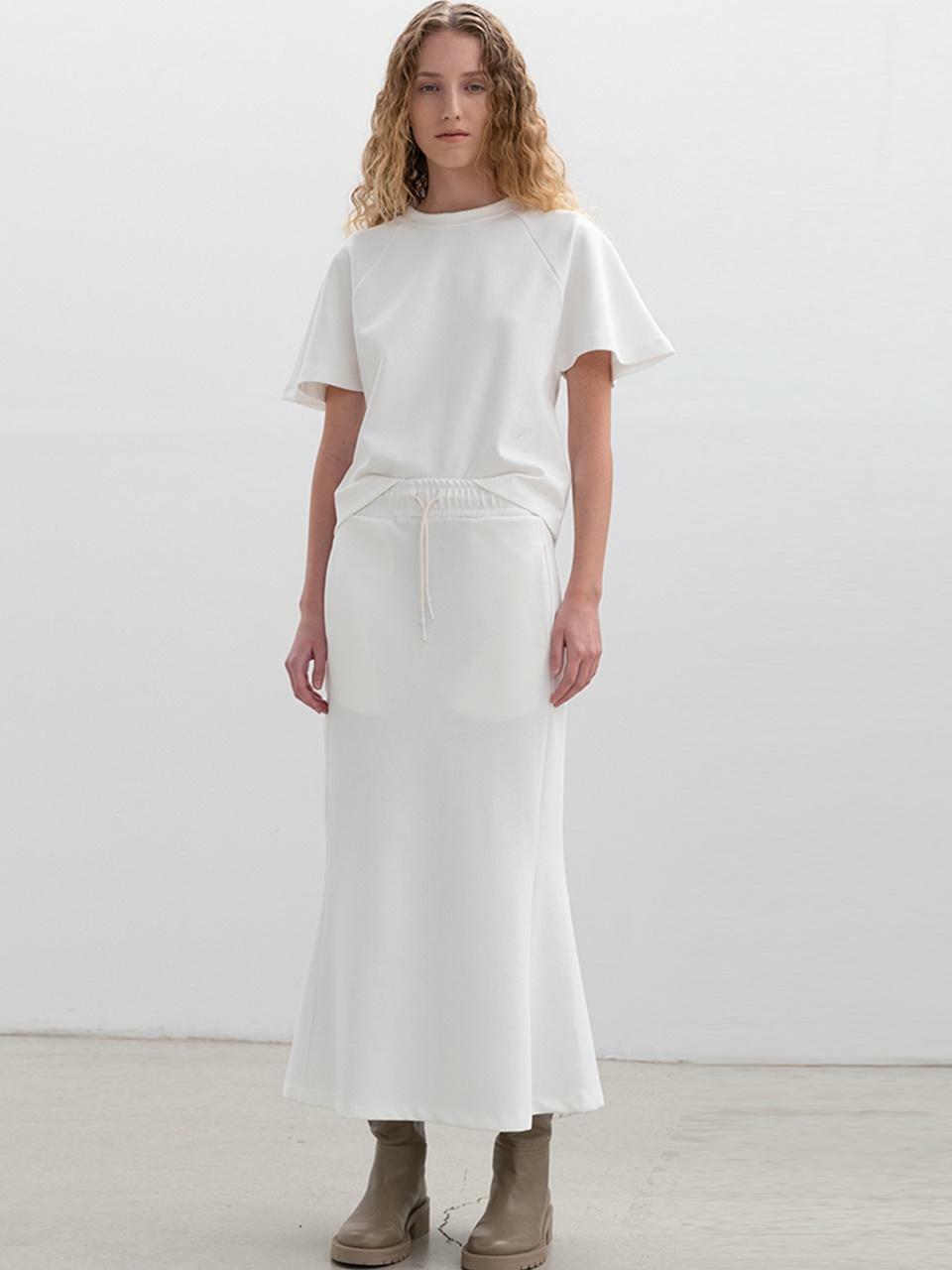 STRING SWEAT SKIRT_WHITE - HAGO(하고)