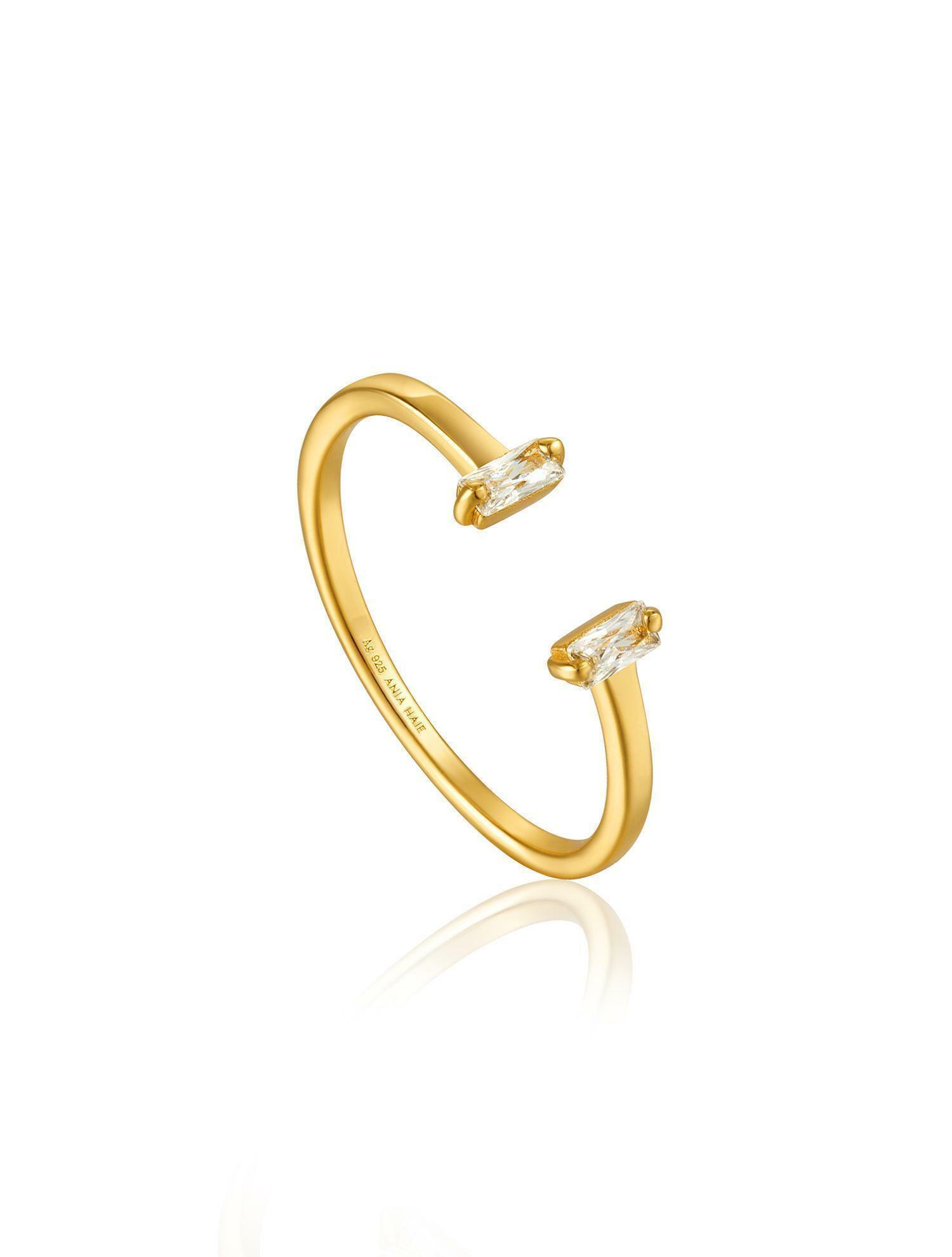 [러블리즈 케이 착용]글로우 바게트스톤 925 실버 사이즈조절 반지 R018-04G - HAGO(하고)