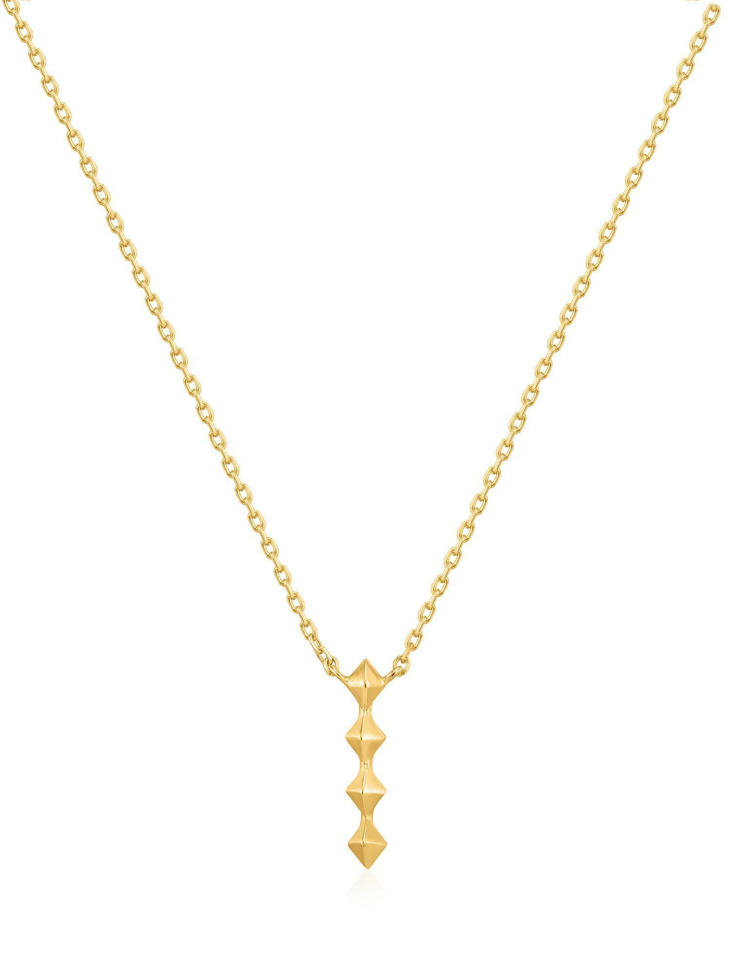 스파이크 롬빅드롭 925 실버 목걸이 N025-01G - HAGO(하고)