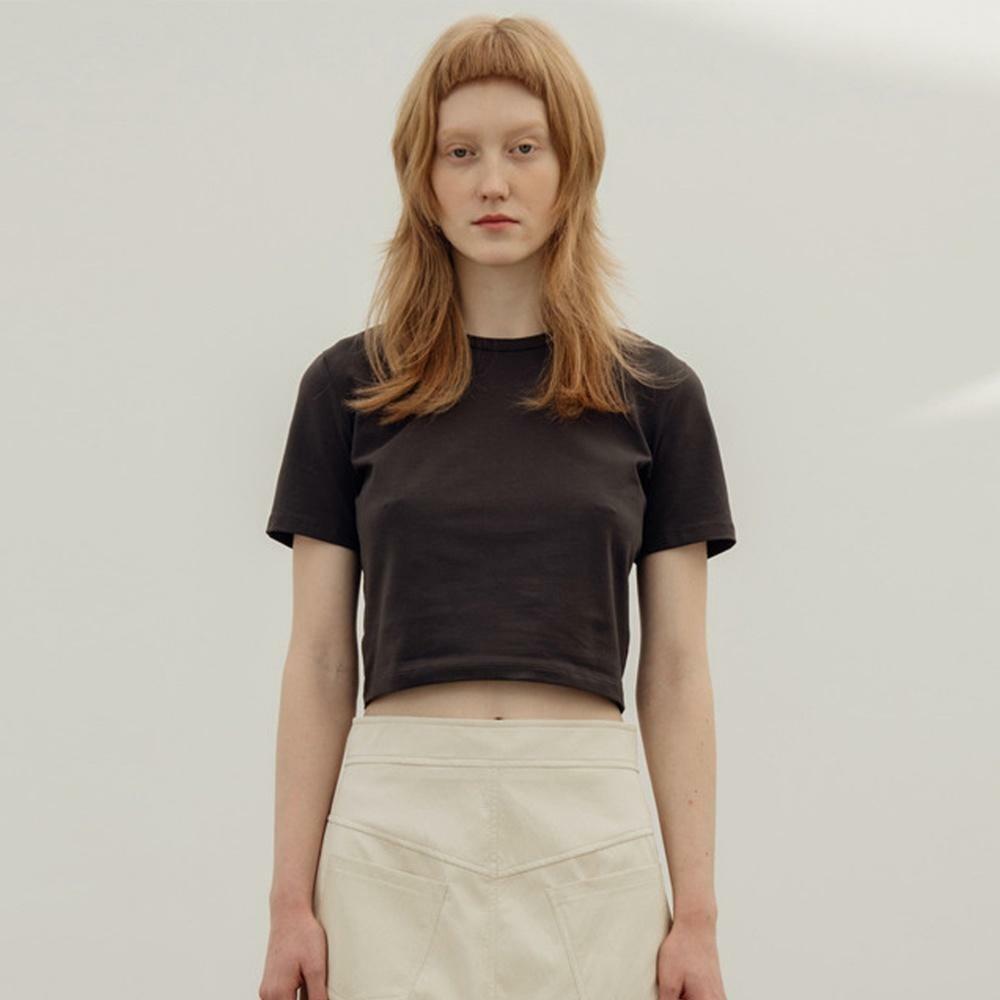 Cropped Cotton Basic T-Shirts_5color - HAGO(하고)