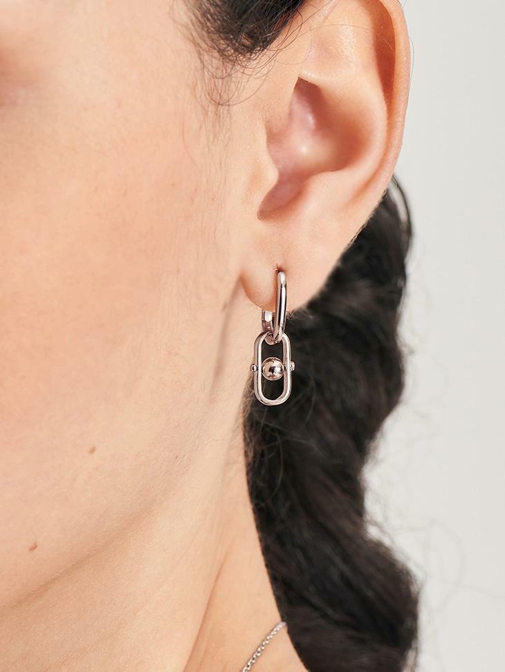 [원어스 이도 착용][아니아 하이에]링크 드롭 925 실버 귀걸이E045-04H - HAGO(하고)