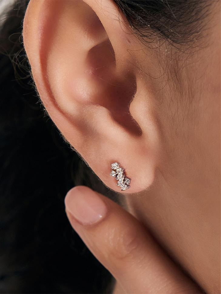 스파클 바벨 925 실버 한쪽 피어싱 E047-12H - 하고(HAGO)