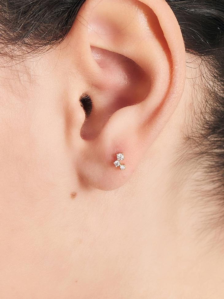 스파클 갤럭시 925 실버 한쪽 피어싱 E047-11G - HAGO(하고)