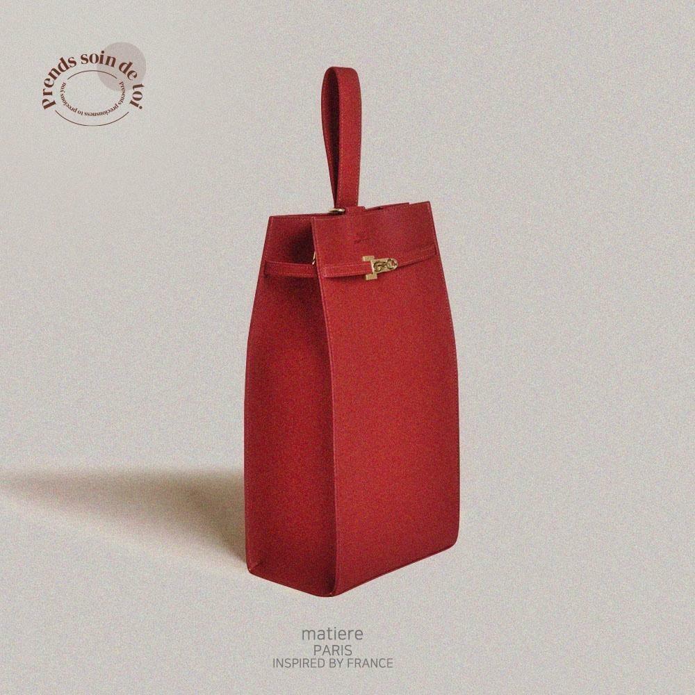 Matière Premium shoulder strap wine bag 2-hole Red - HAGO(하고)