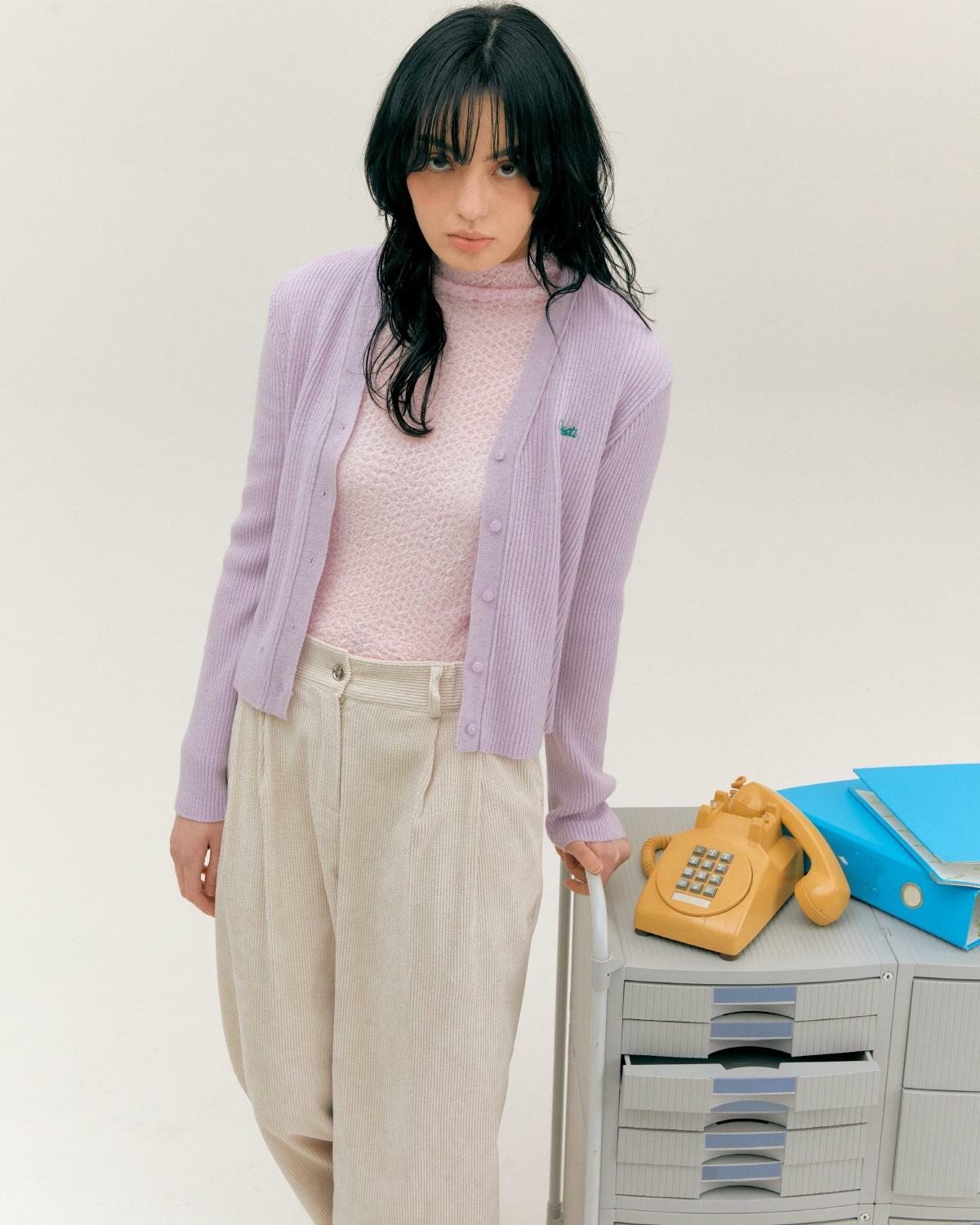 [Nove Poeti] BASIC CD 베이직가디건 LAVENDER - 하고(HAGO)