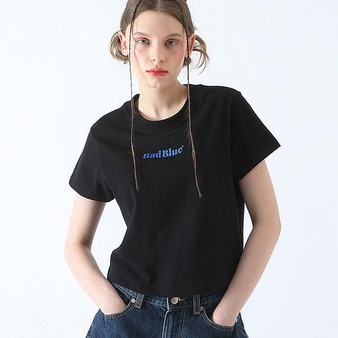 Logo Crop Tee Black - HAGO(하고)