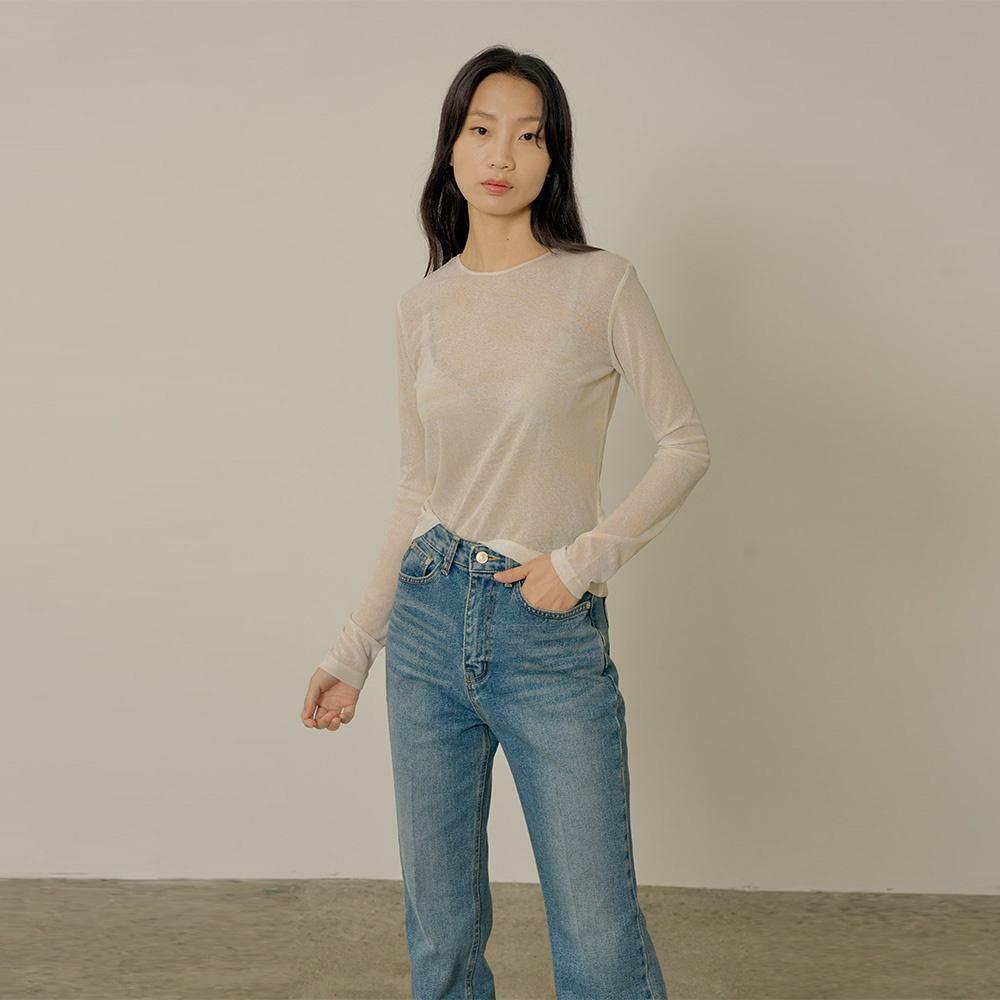 Marble long sleeves_beige - HAGO(하고)