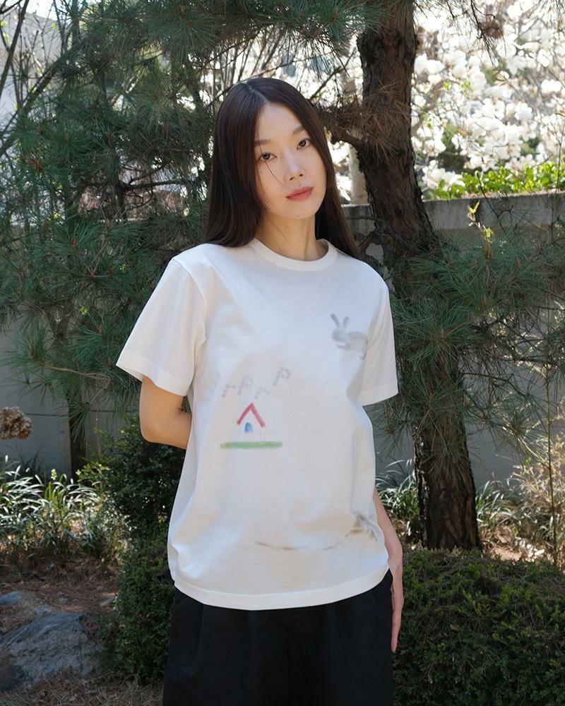[A POCO X RPRP] ORGANIC COTTON PRINT TOP (HOME) - HAGO(하고)