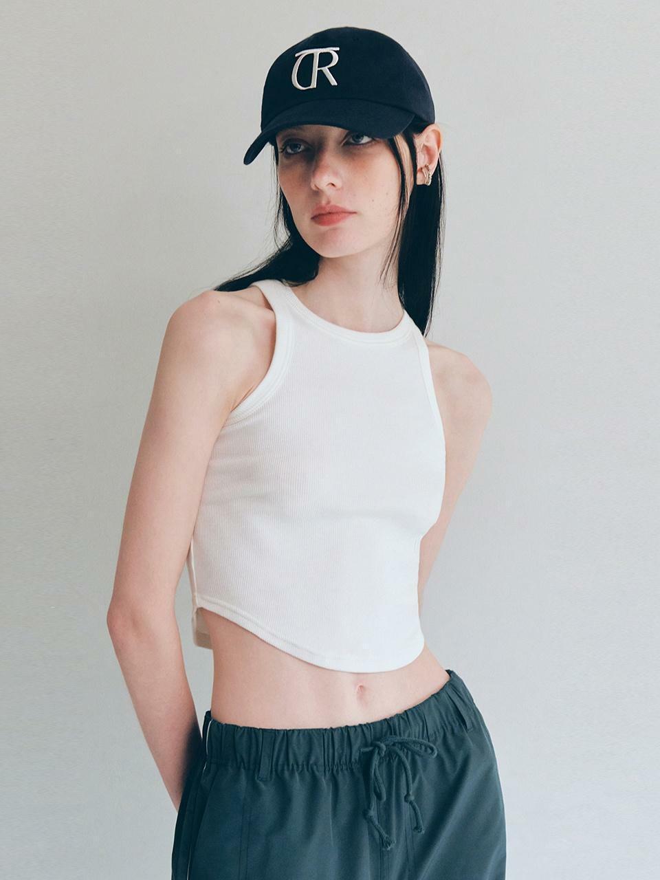 SYMBOL RIBBED SLEEVELESS [WHITE] - HAGO(하고)