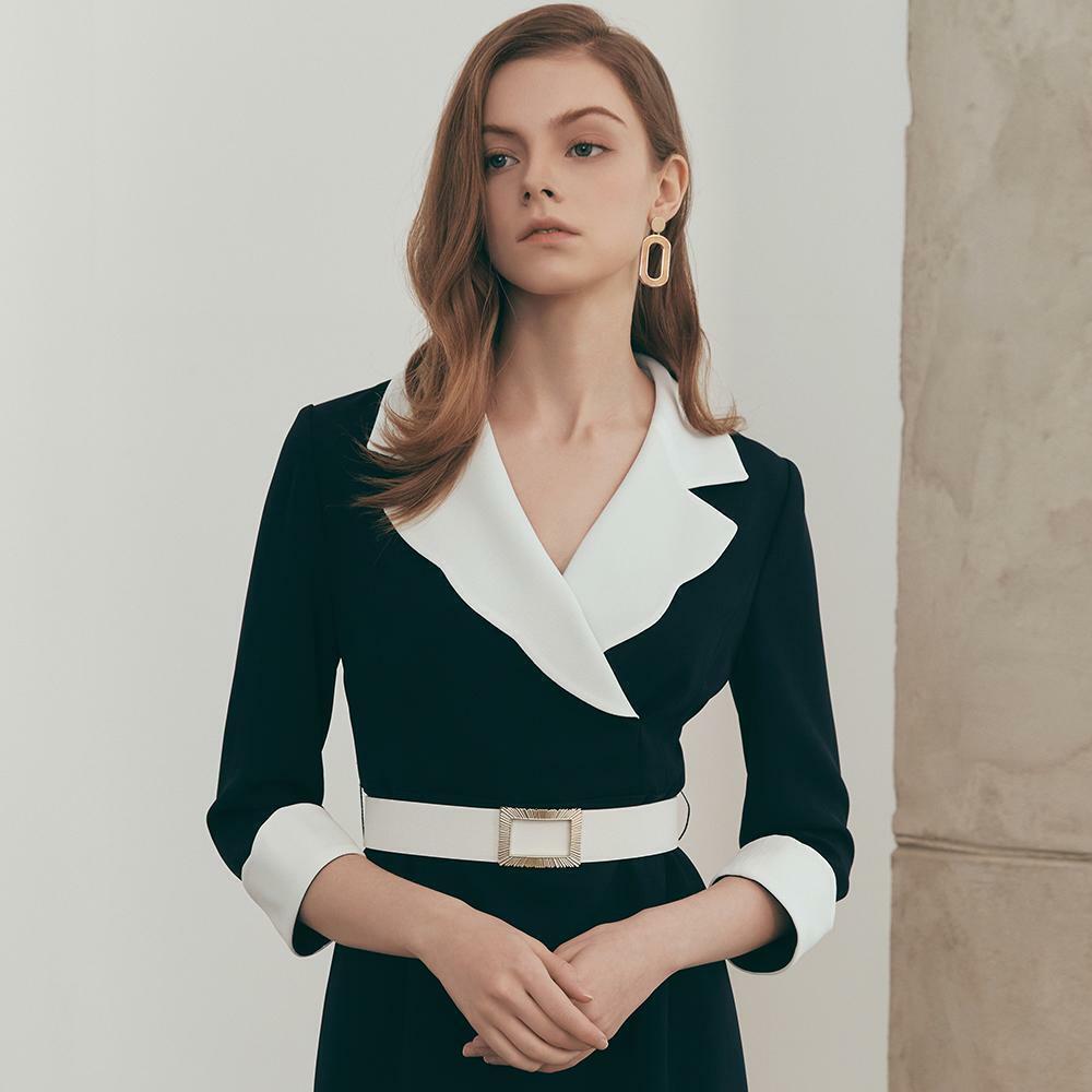 Chelsea / Collar Belted Dress - HAGO(하고)