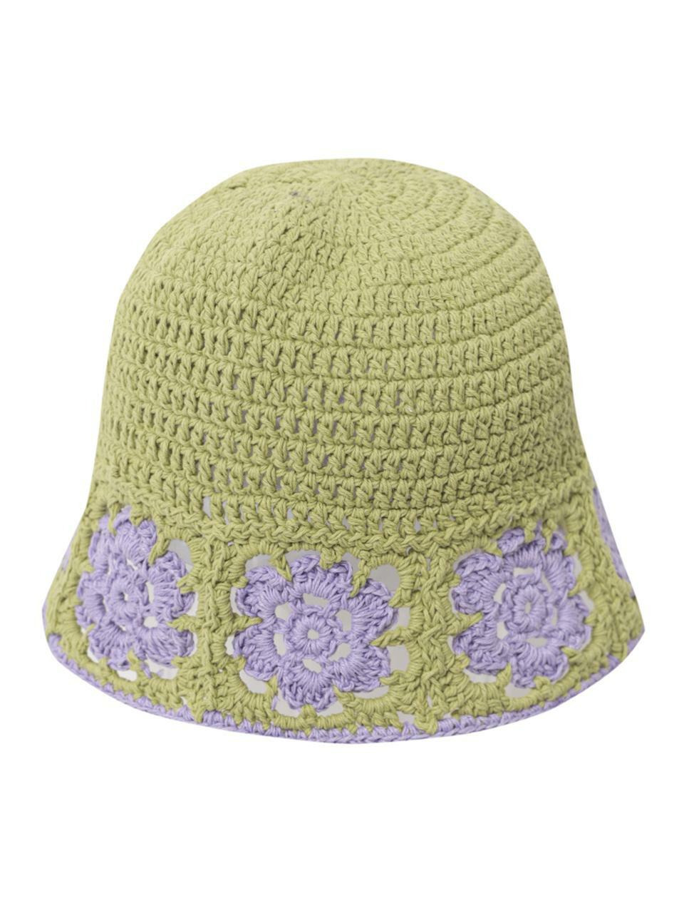 Aria Hand Embroidered Bucket Hat (Olive) - 하고(HAGO)