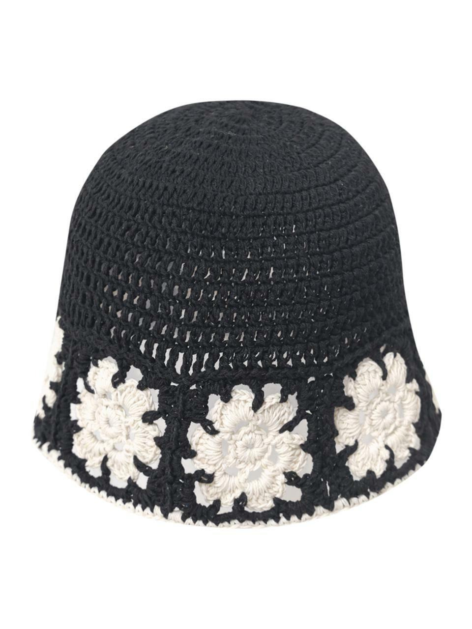 Aria Hand Embroidered Bucket Hat (Black) - HAGO(하고)