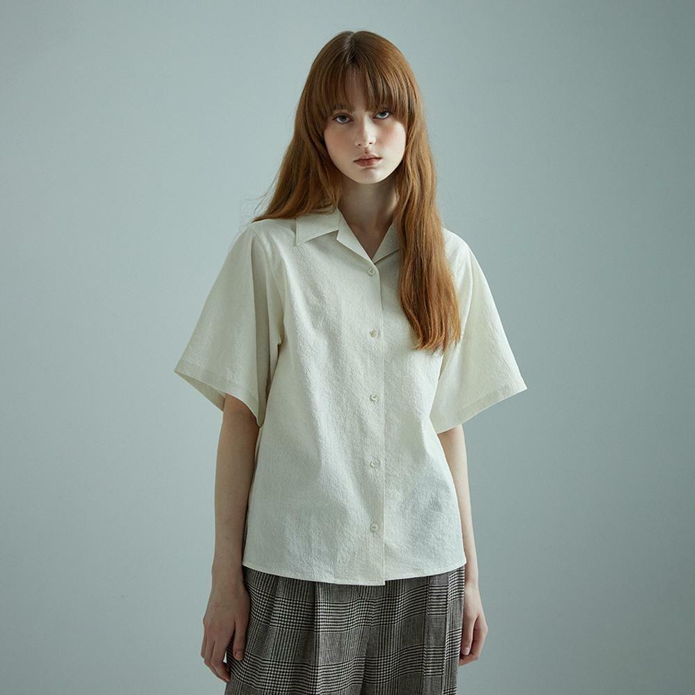 Molly Open Collar Shirt_Cream - HAGO(하고)