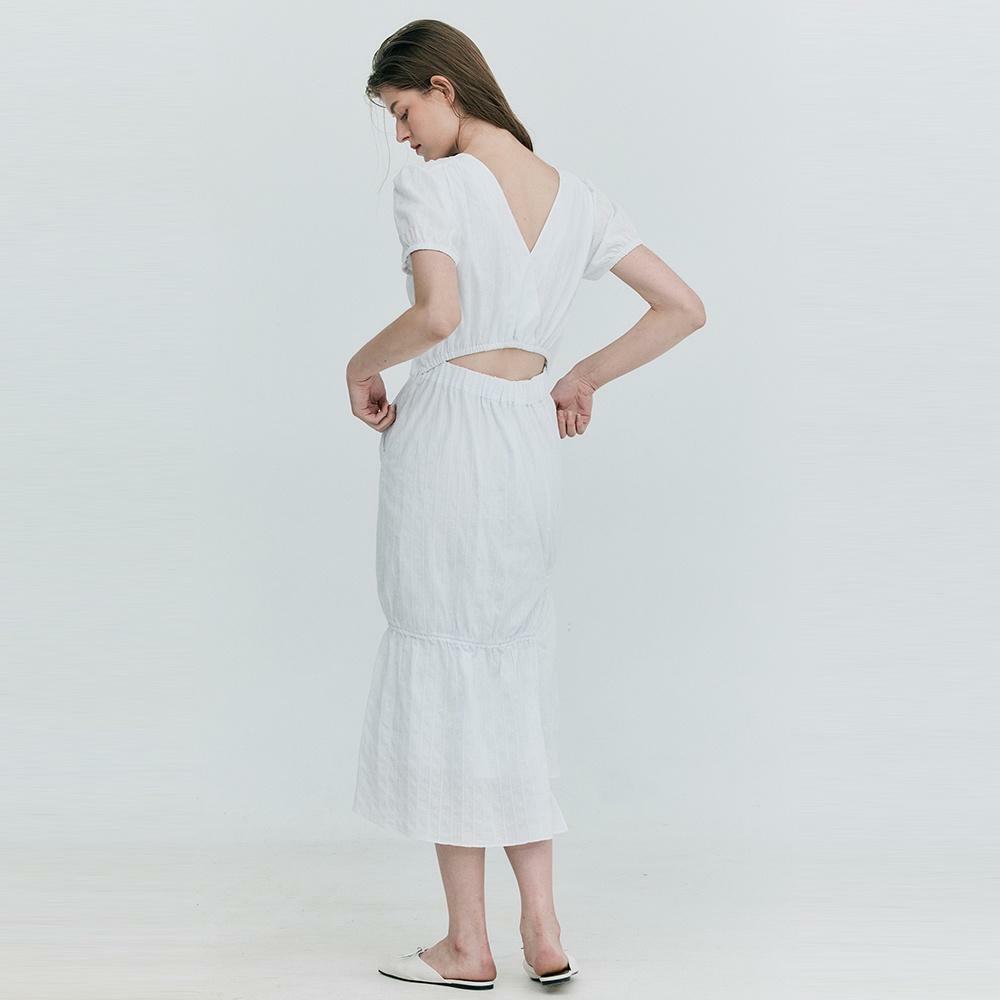 Back Open String Dress_White - HAGO(하고)