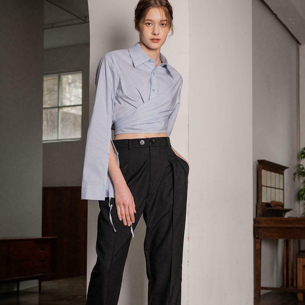 YY_Double button straight slacks - HAGO(하고)